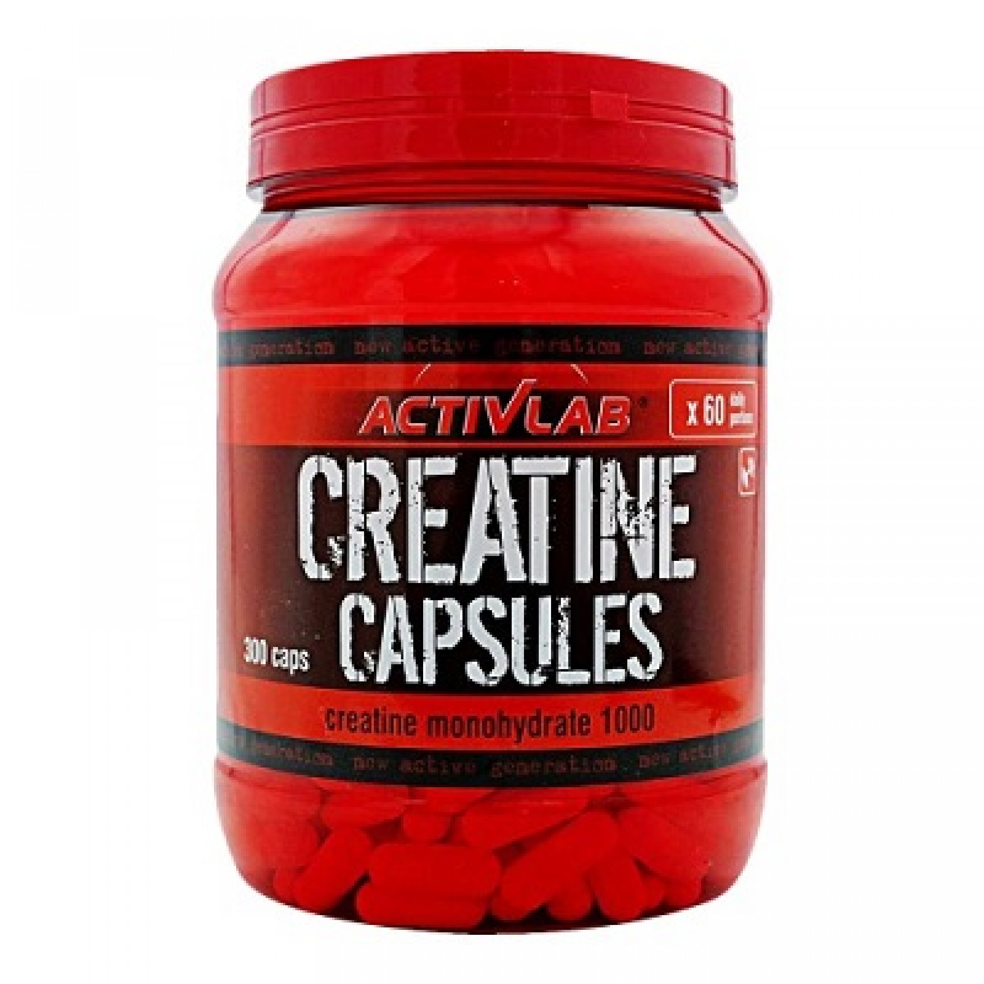 Creatine Capsules Monohydrate 1000 300 κάψουλες - Activlab / Κρεατίνη ...
