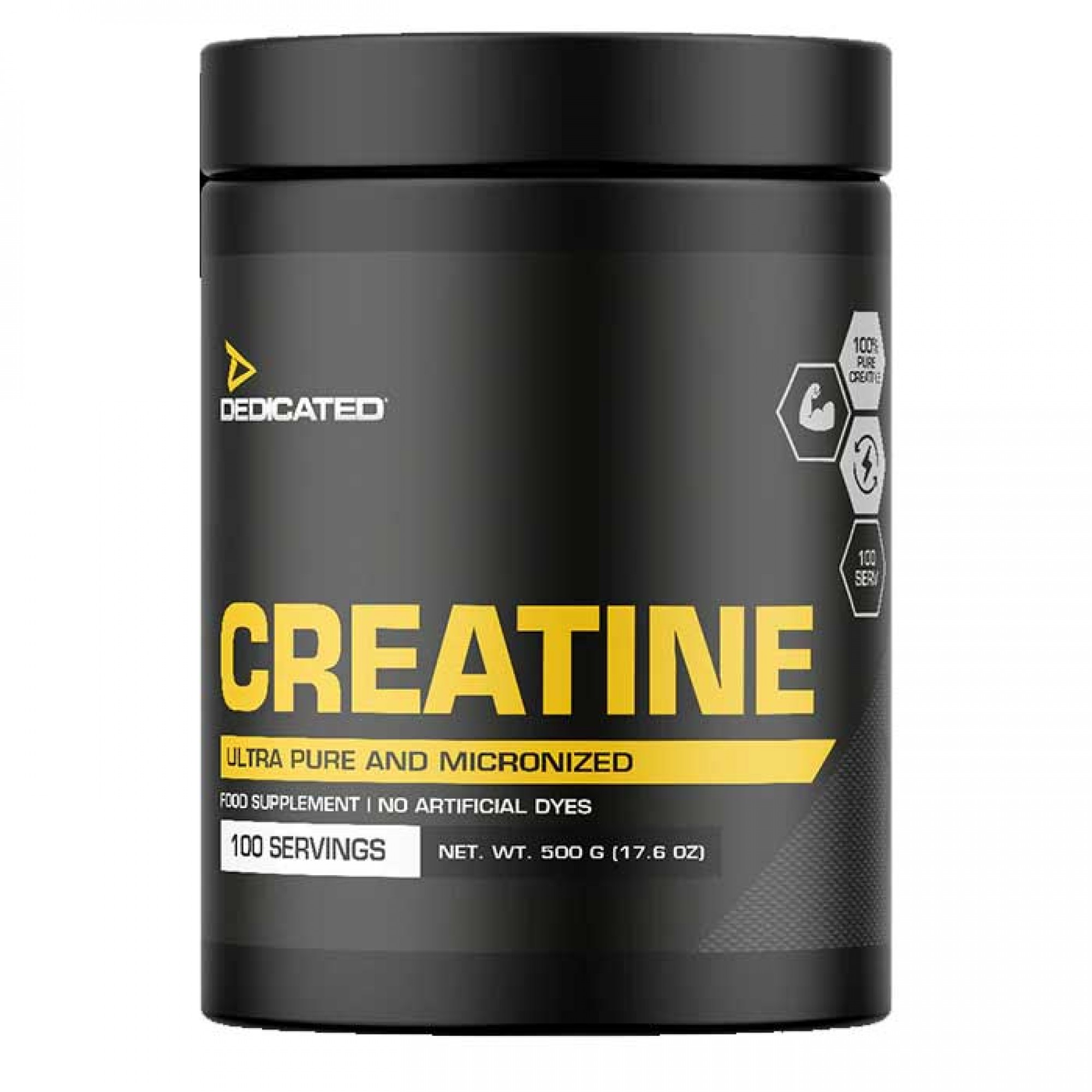 Pure Micronized Creatine Monohydrate 500g - Dedicated Nutrition ...