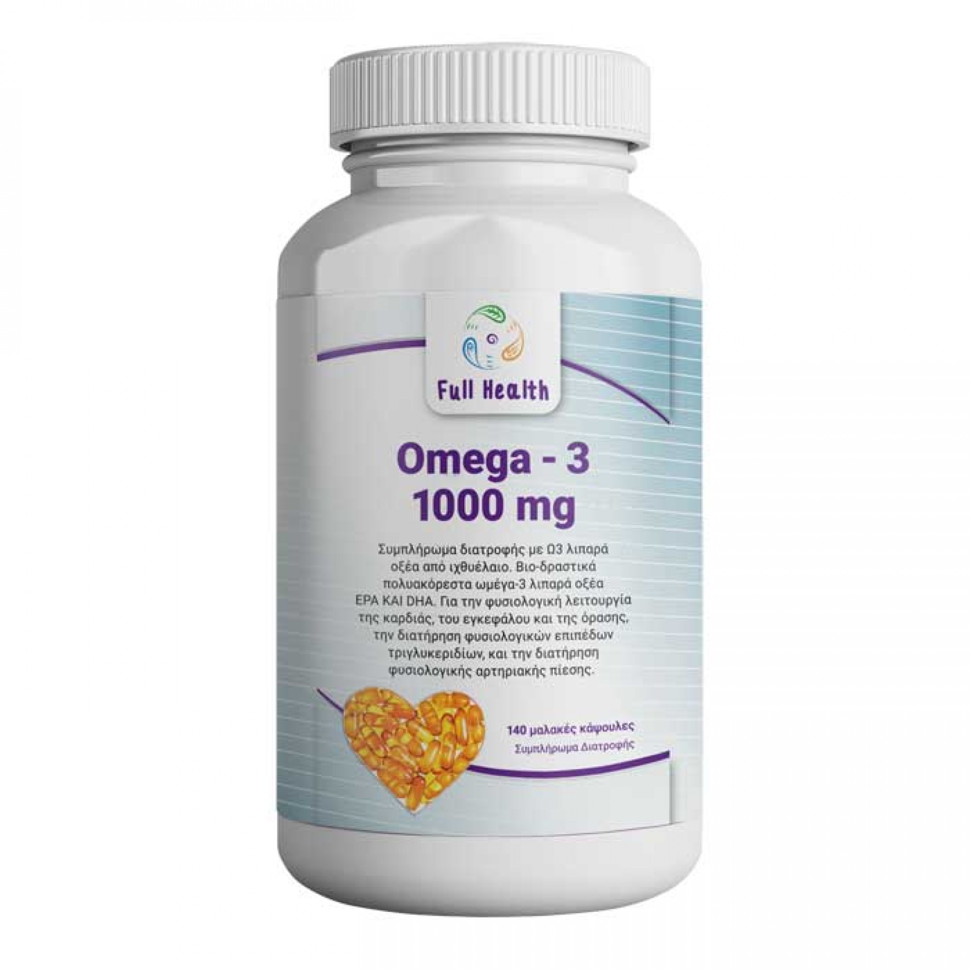 Omega-3 1000mg 140 softgels - Full Health | MegaProteinStore.gr