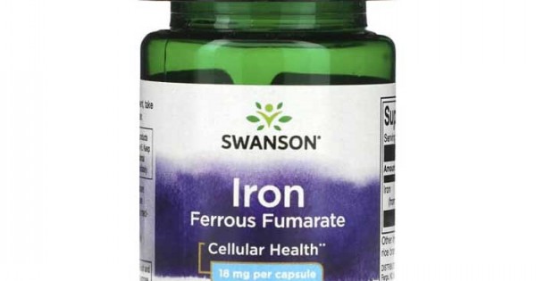 Iron Ferrous Fumarate 60 caps - Swanson | MegaProteinStore.gr